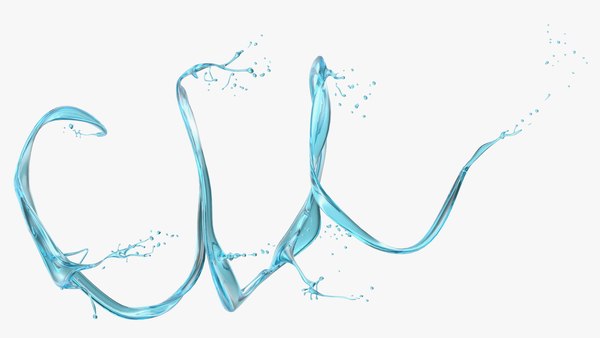 Abstract Liquid Splash Blue Water model - TurboSquid 1856412