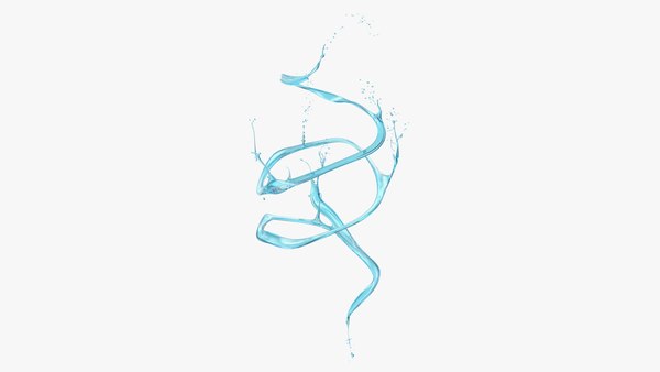 Abstract Liquid Splash Blue Water model - TurboSquid 1856412