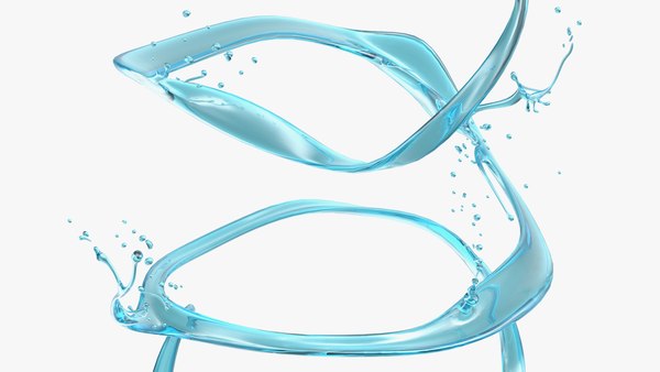 Abstract Liquid Splash Blue Water model - TurboSquid 1856412