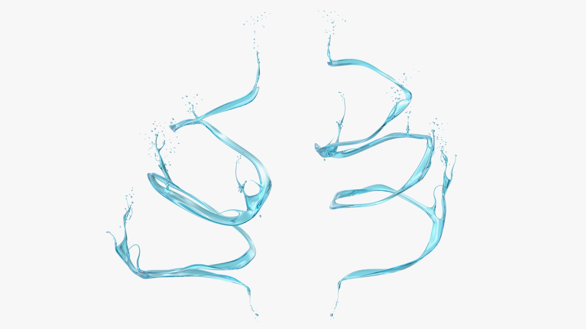 Abstract Liquid Splash Blue Water model - TurboSquid 1856412