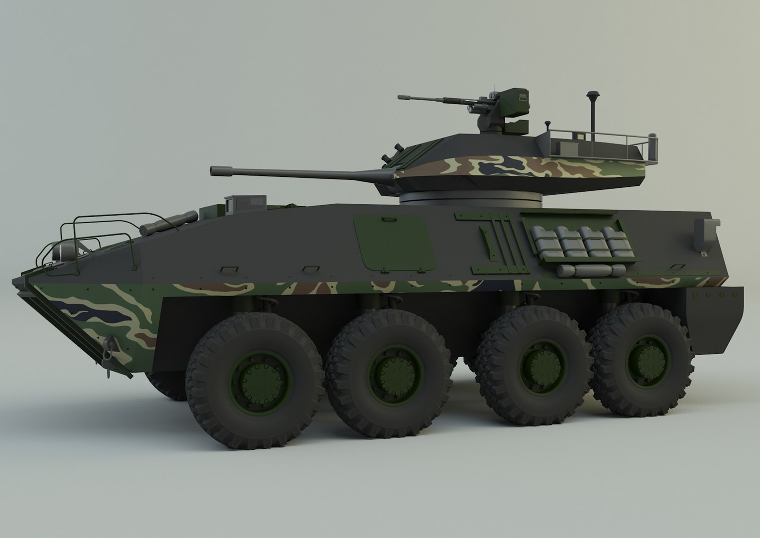 Military Vehicle With LAV-25 Tires 3D Model - TurboSquid 2064557