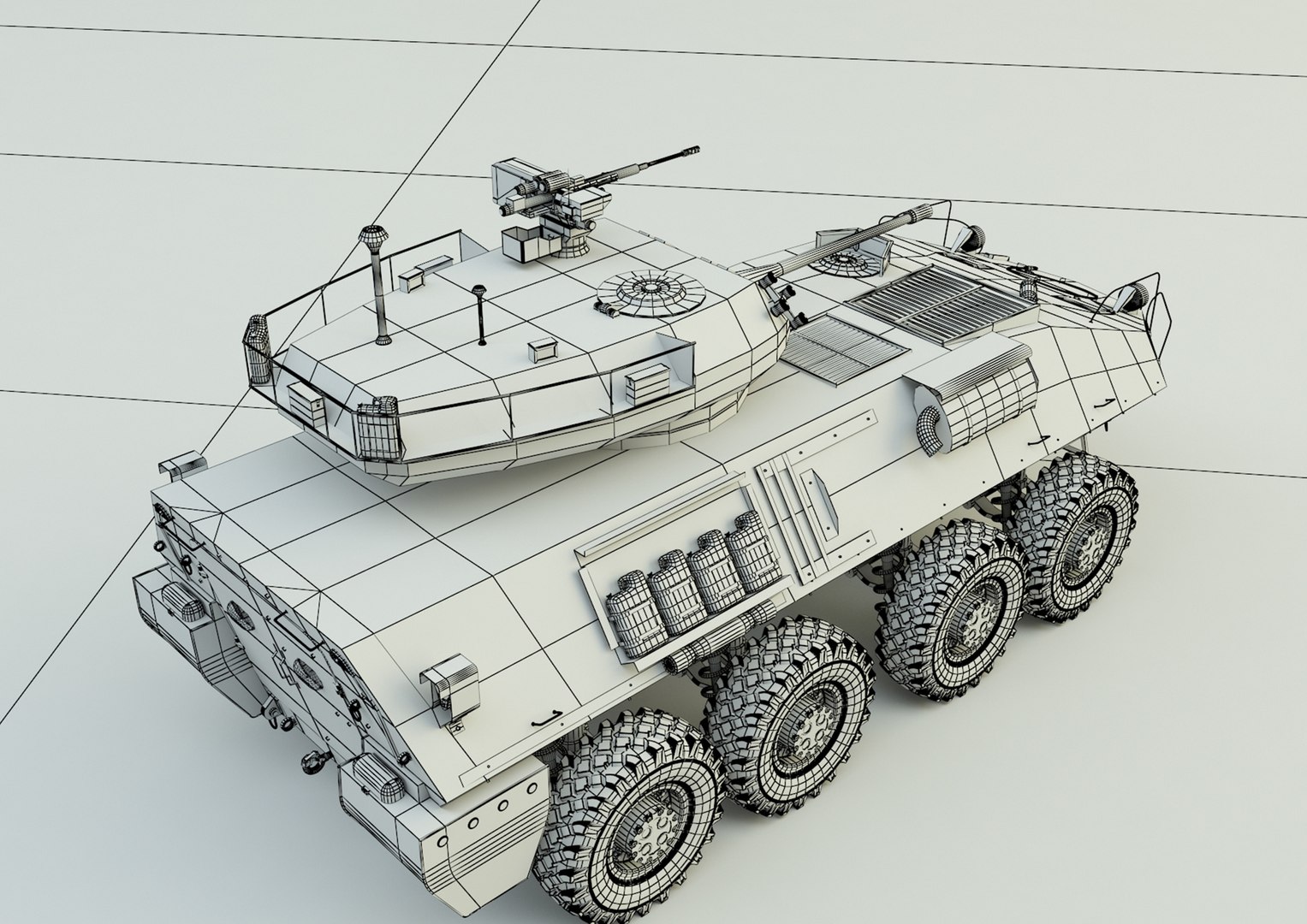 Military Vehicle With LAV-25 Tires 3D Model - TurboSquid 2064557