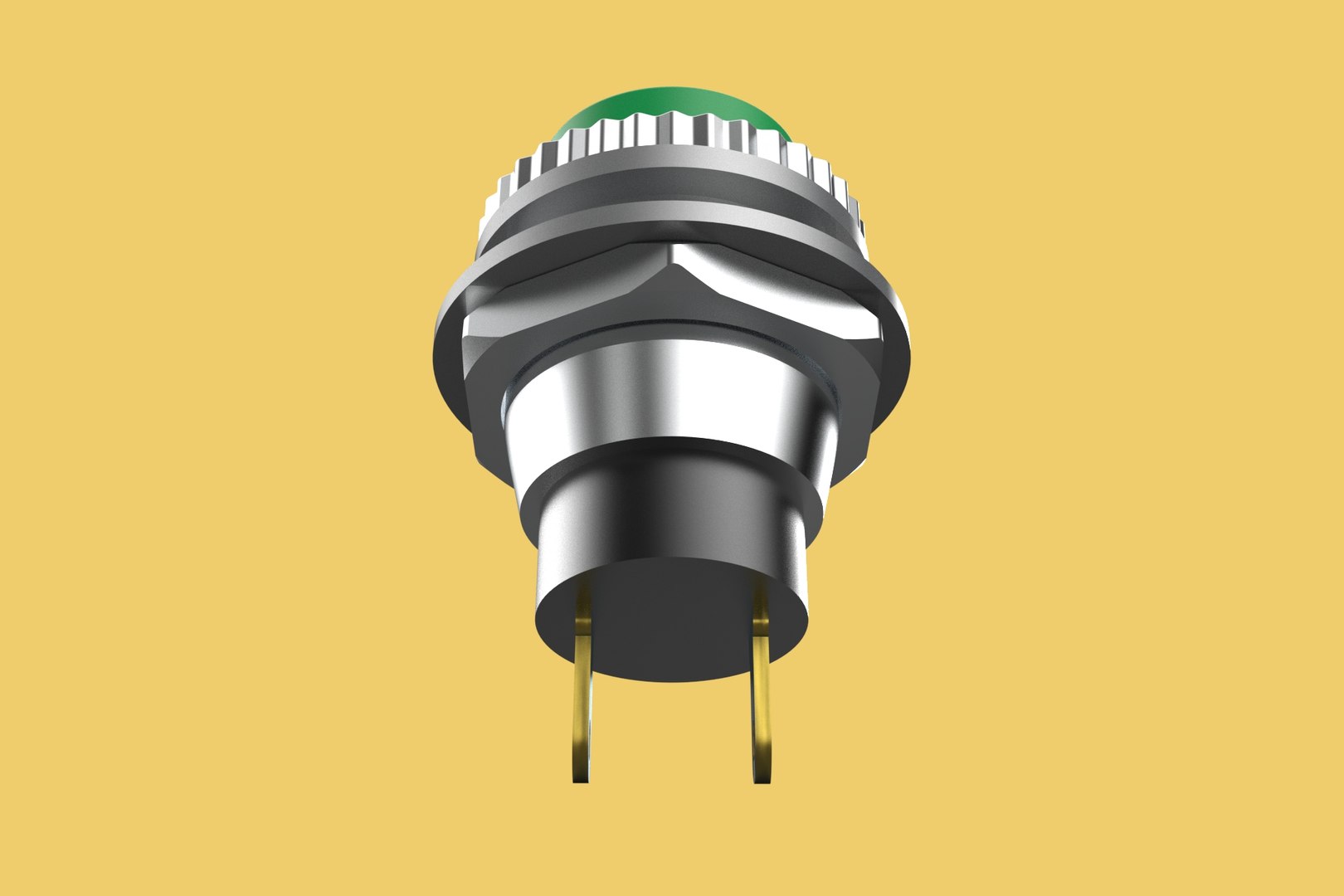 GREEN PUSH BUTTON MOMENTARY SELF RESET SMALL PRESS SWITCH ROUND 3D ...