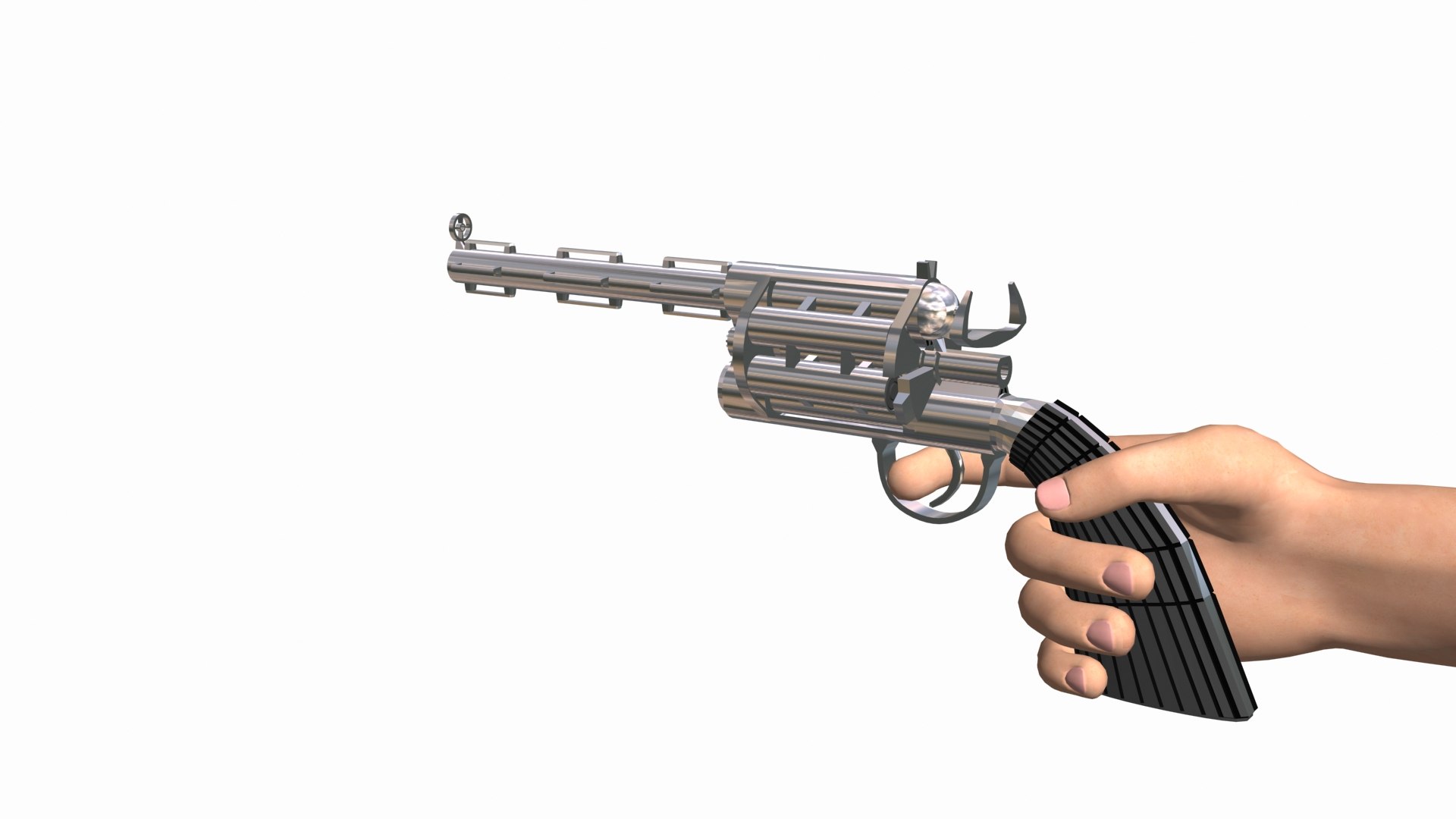 3D Gauss revolver - TurboSquid 1788577