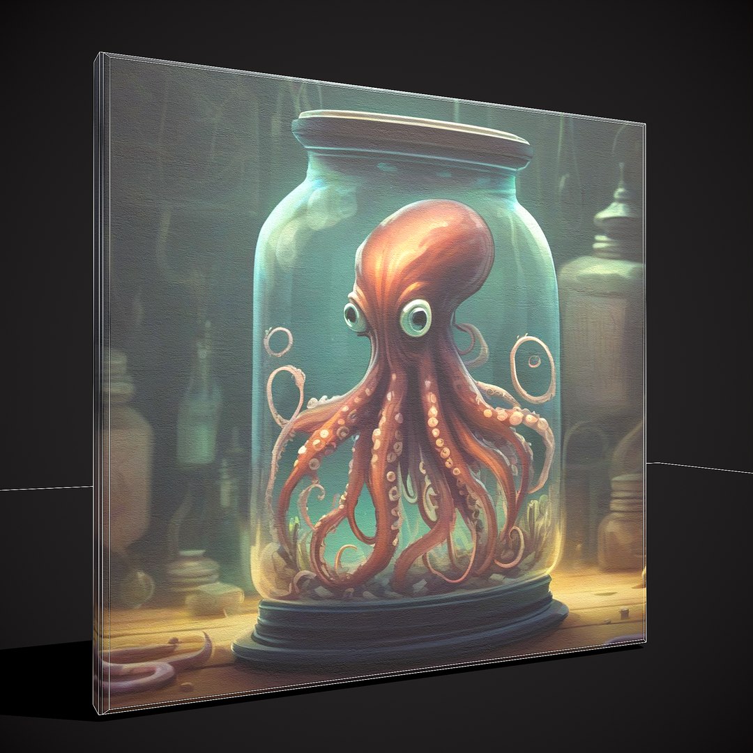 3D Model Squid In A Jar Painting - TurboSquid 2197143