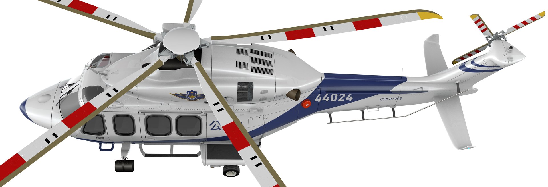 3D Model AW139 Beijing Police Helicopter L2149 - TurboSquid 2247961