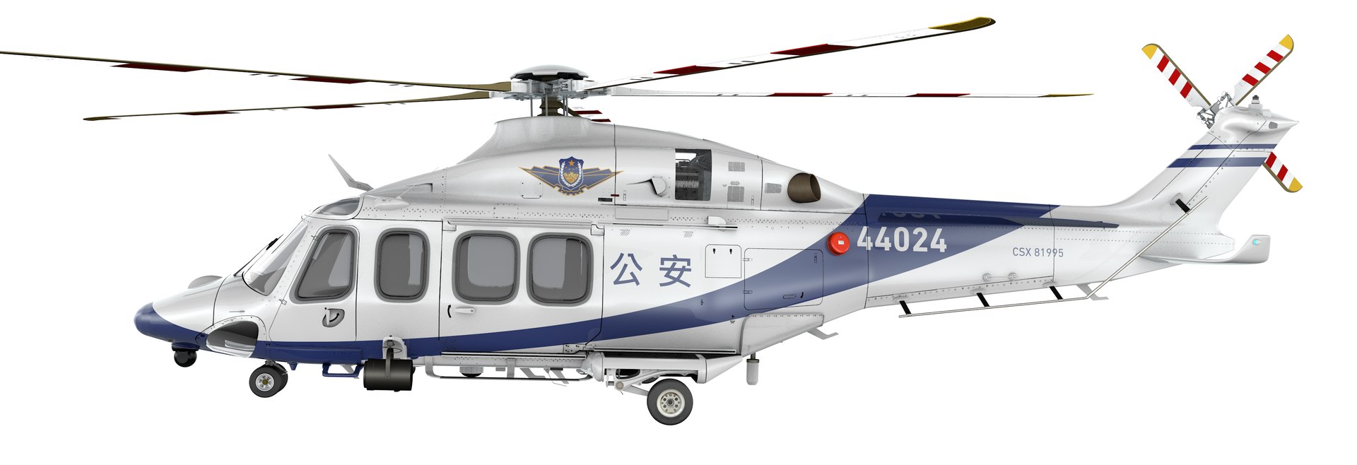 3D Model AW139 Beijing Police Helicopter L2149 - TurboSquid 2247961