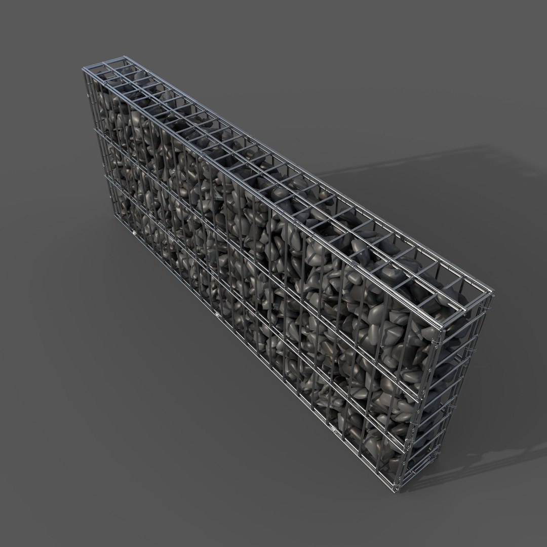 3D Gabion Wall Model - TurboSquid 2150619