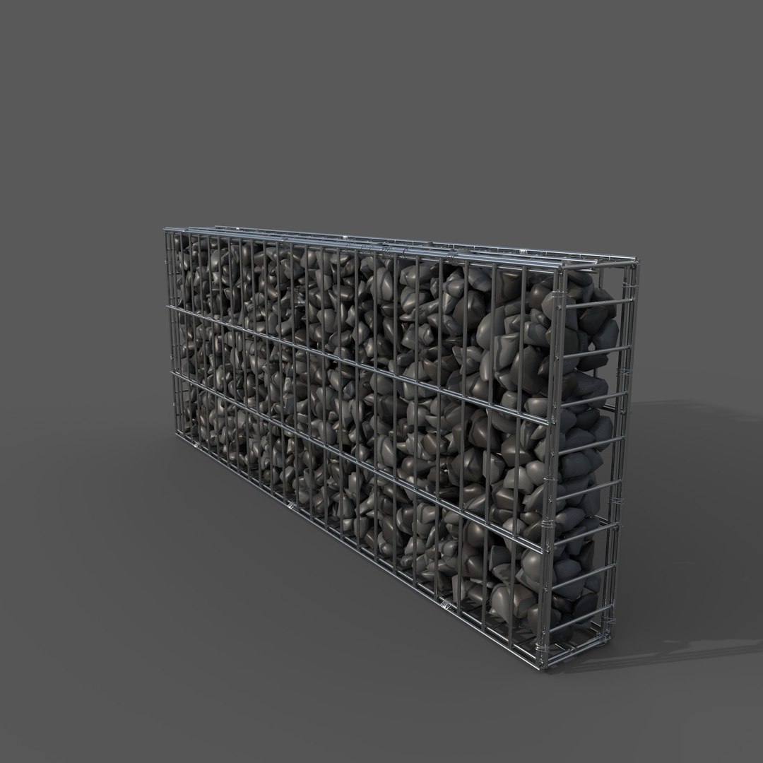 3D Gabion Wall Model - TurboSquid 2150619
