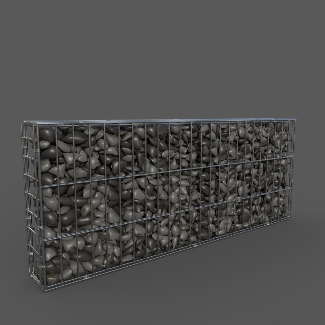 3D Gabion Wall Model - TurboSquid 2150619