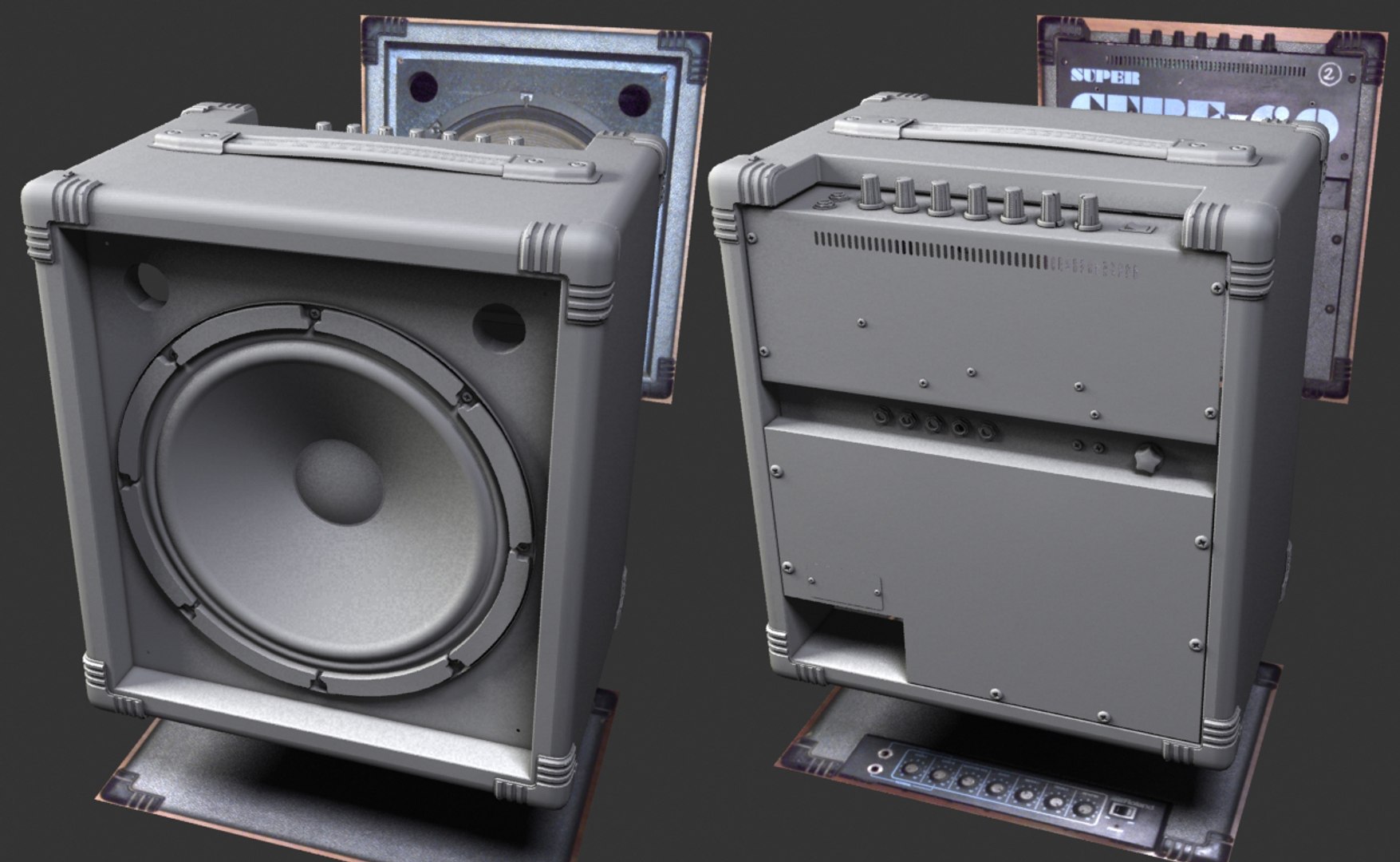 3d Amplifier Guitar Model