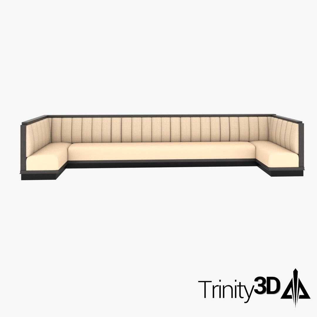 3D Model Restaurant Booth - TurboSquid 1574183