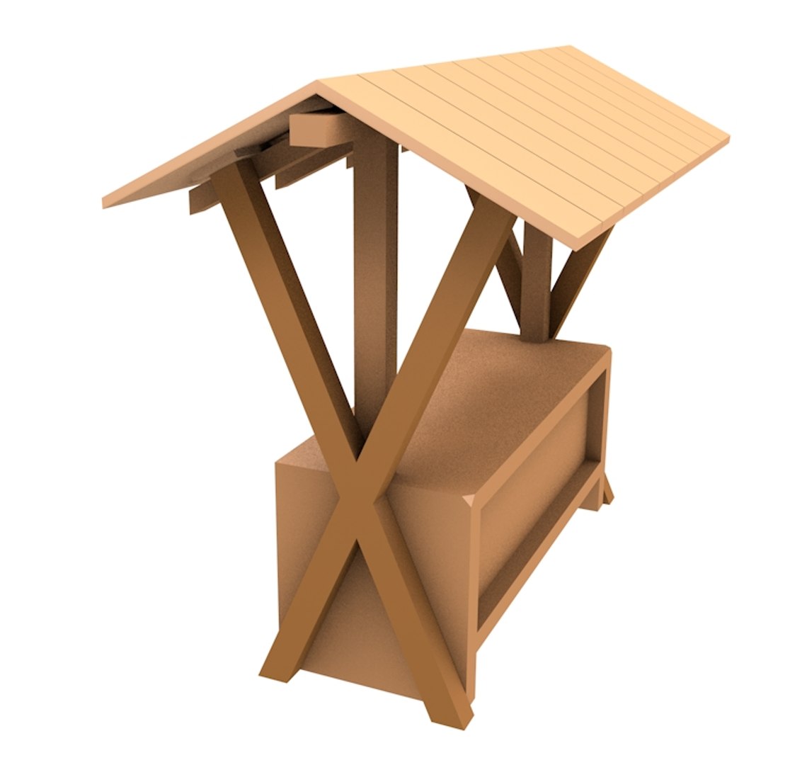 3D model market stand - TurboSquid 1569726