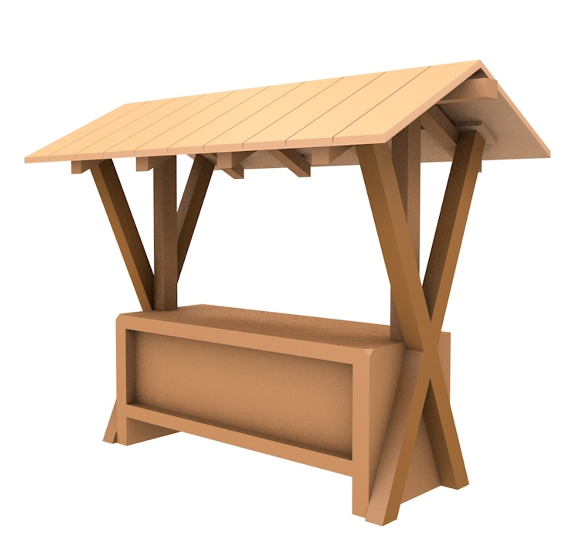 3D model market stand - TurboSquid 1569726