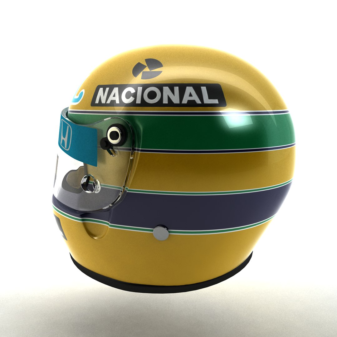 Ayrton Senna Helmet 1987 3d Model