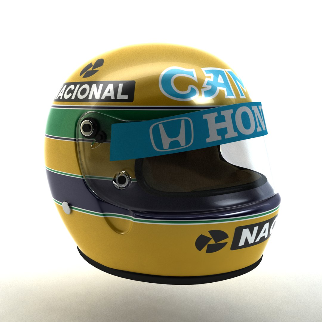Ayrton Senna Helmet 1987 3d Model