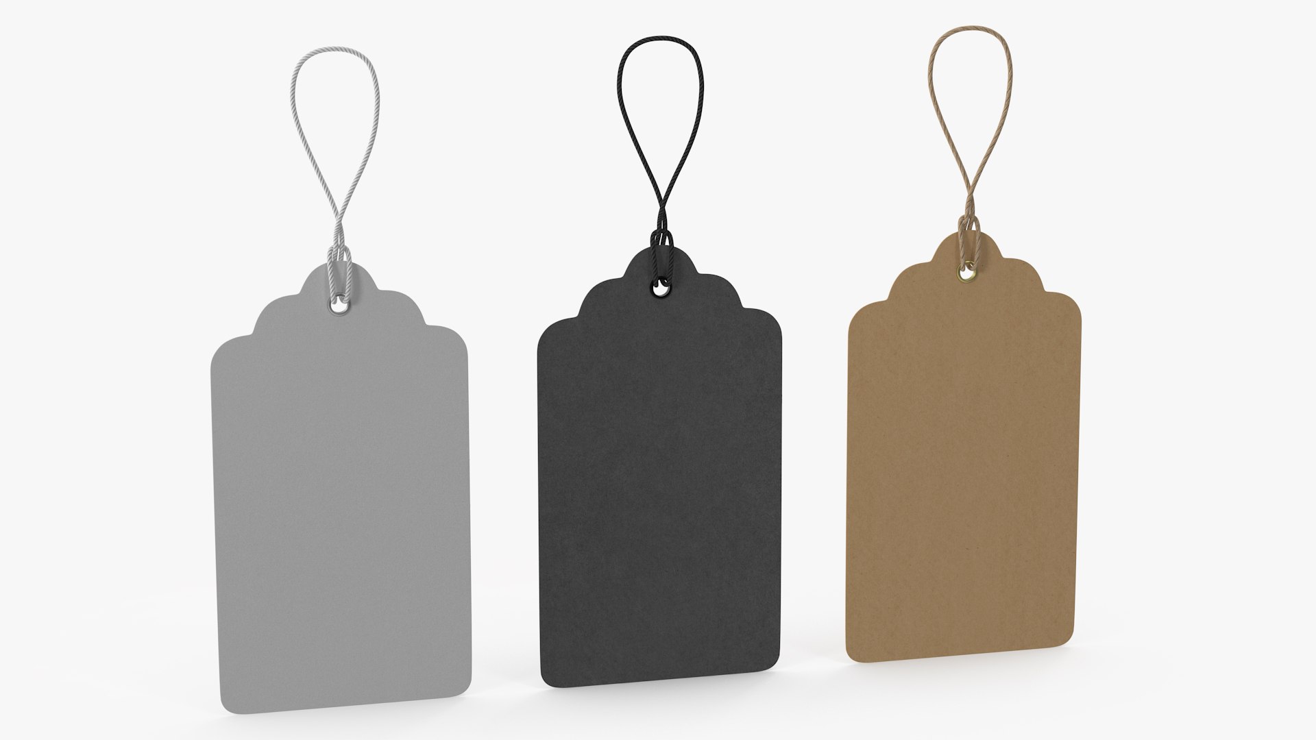 Label Tag Rounded Double Model - TurboSquid 1957809