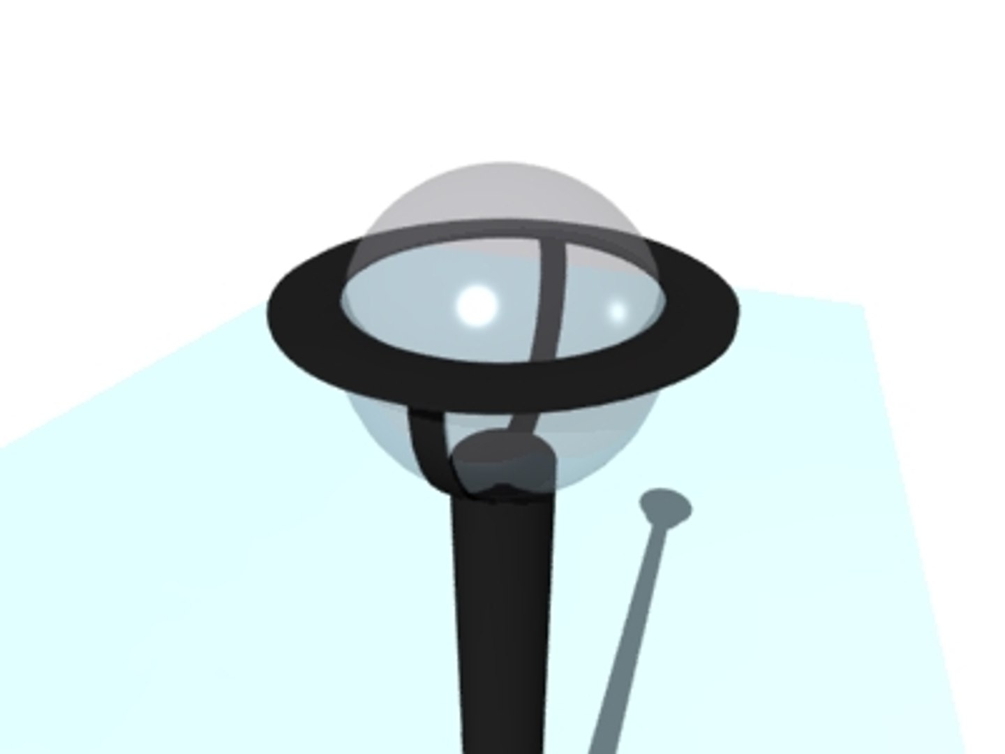 blender black lamp post