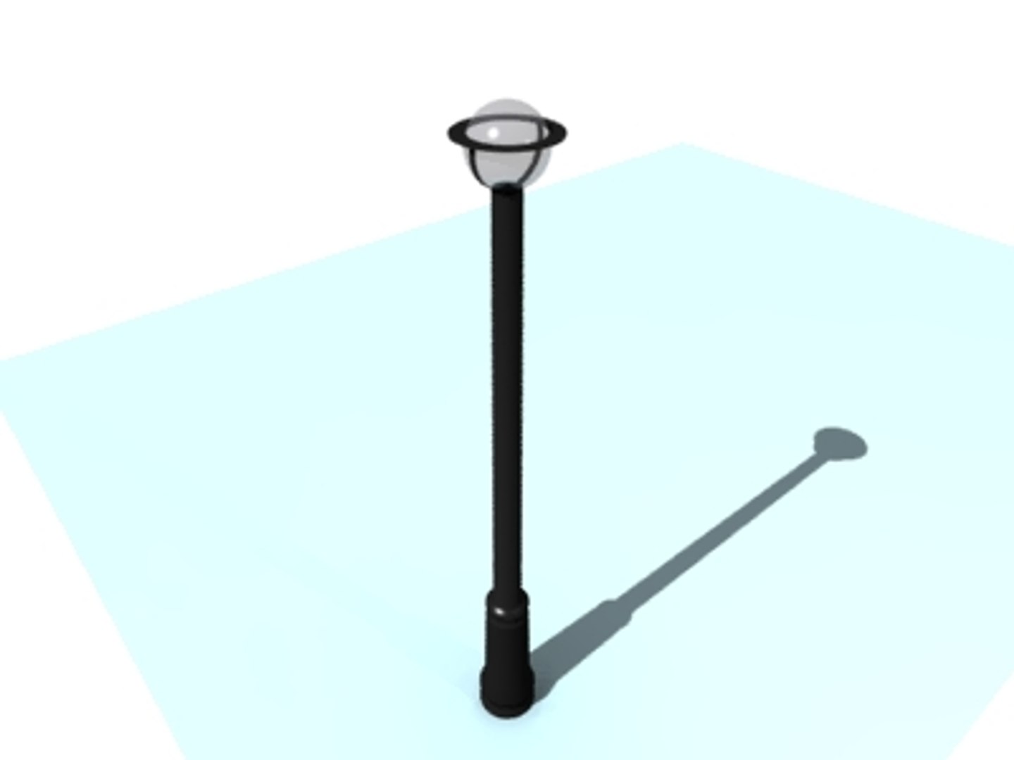 blender black lamp post