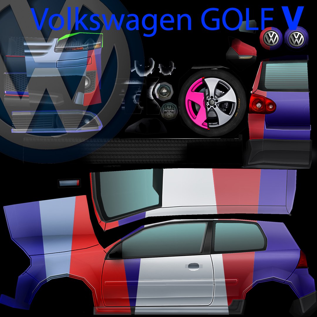 3d Volkswagen Golf V Model
