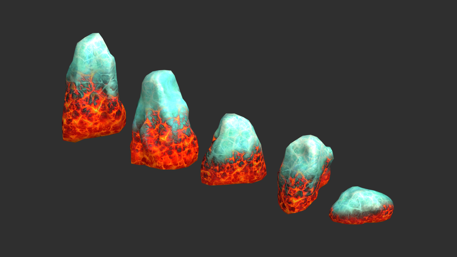 3D RockSet03 - Fire and Ice - TurboSquid 1758990
