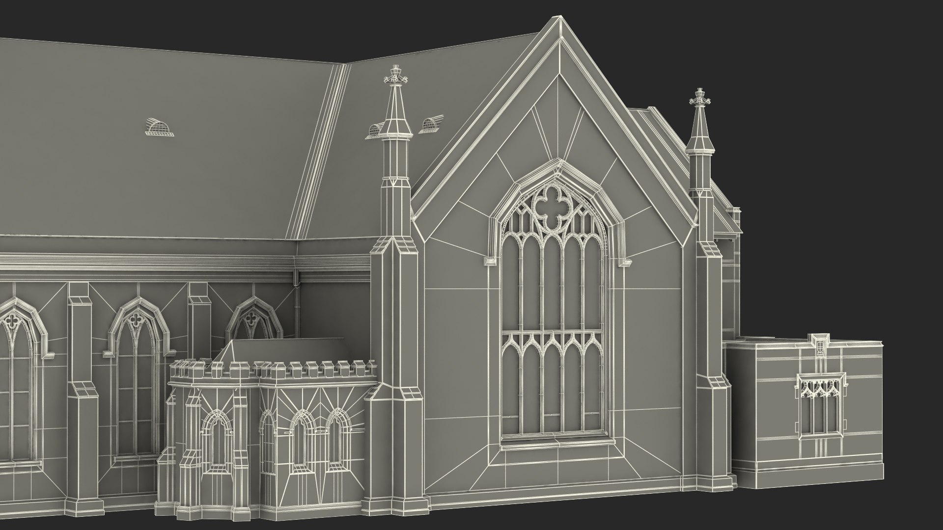3D Ancient Catholic Church Model - TurboSquid 1444078