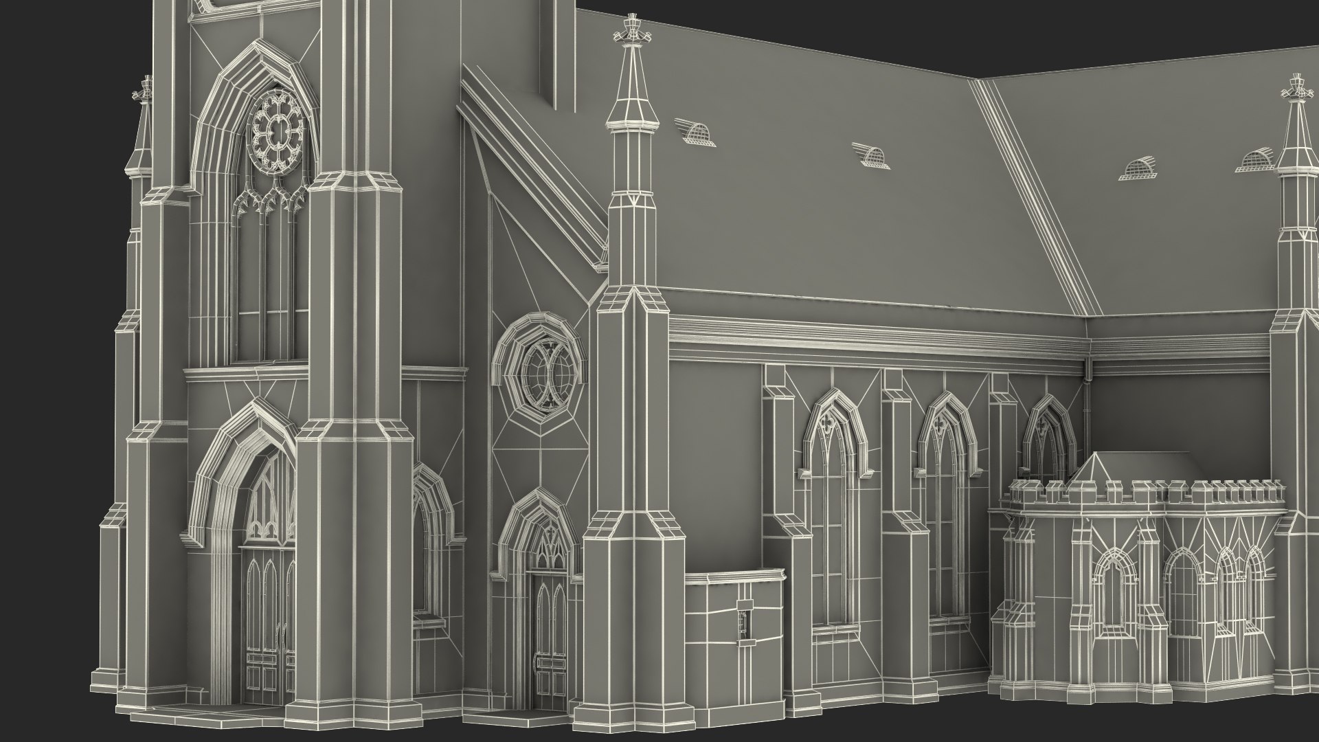 3D Ancient Catholic Church Model - TurboSquid 1444078