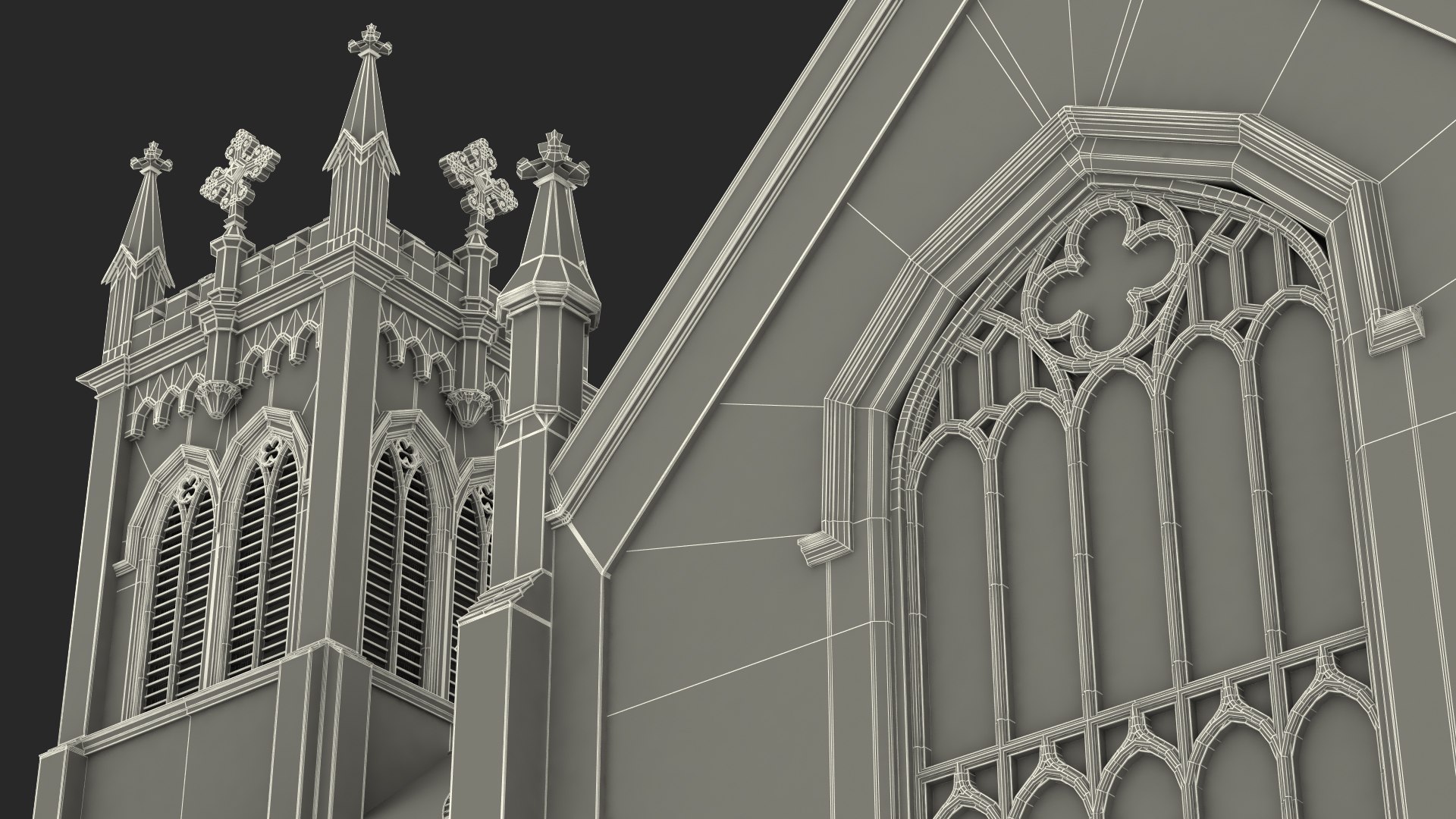 3D Ancient Catholic Church Model - TurboSquid 1444078