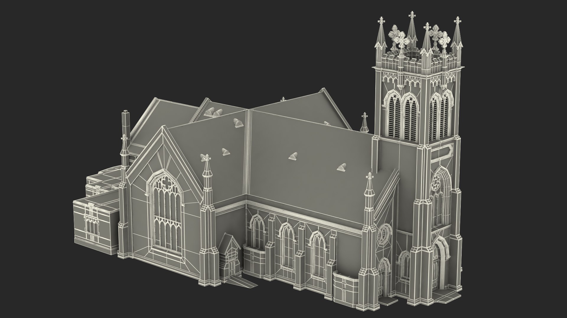 3D Ancient Catholic Church Model - TurboSquid 1444078
