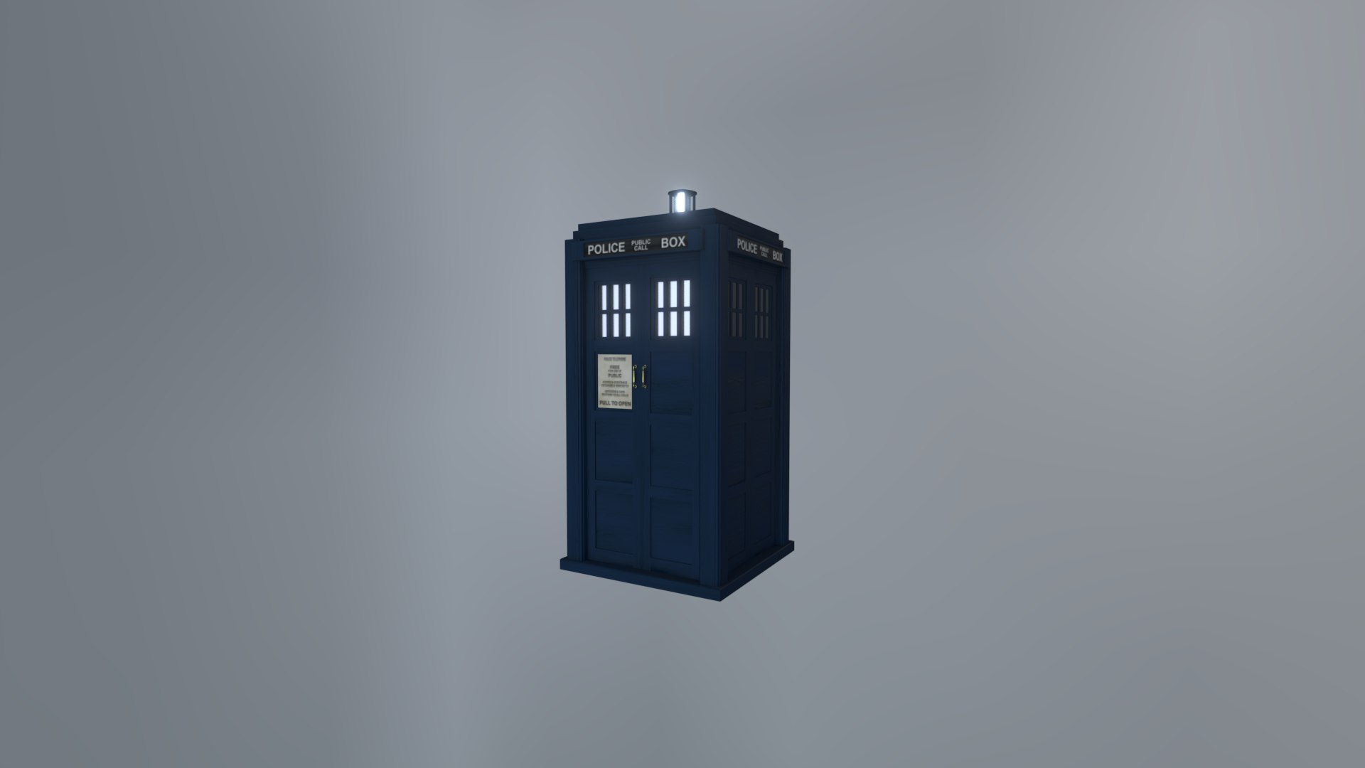 3D Model DOCTOR WHO - WILLIAM HARTNELL TARDIS - Rogue Film Productions ...