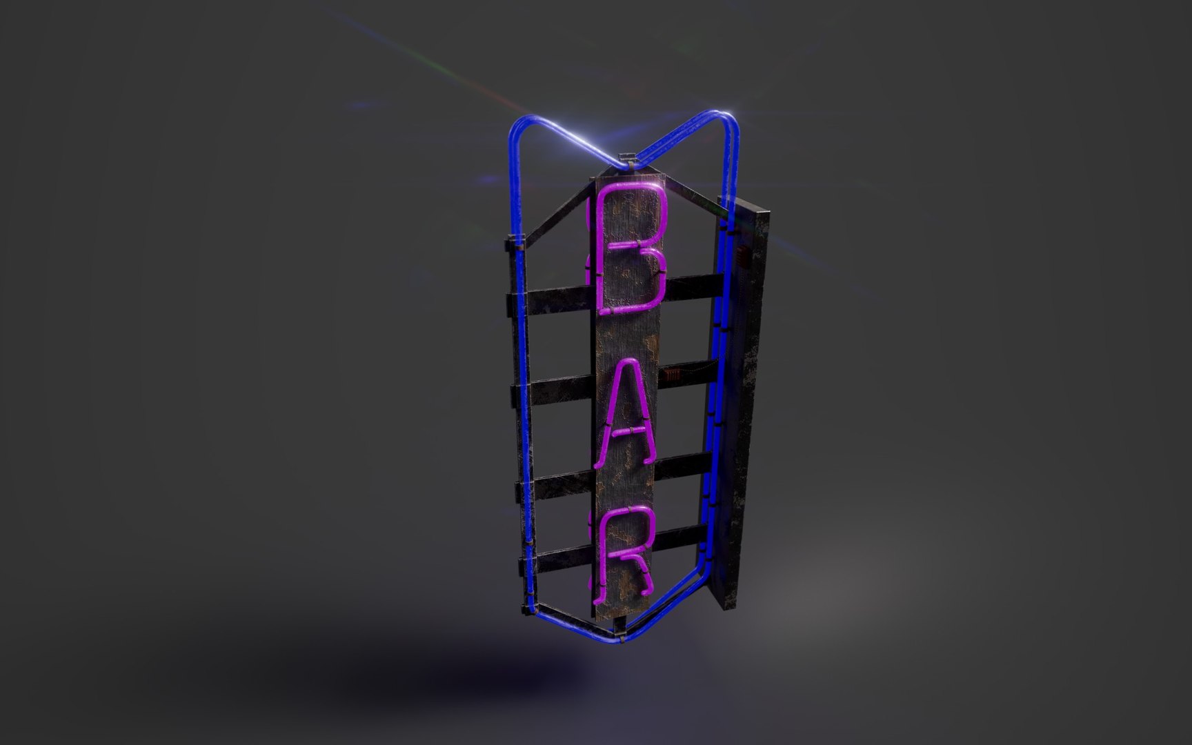 Neon bar sign 2 3D model - TurboSquid 2165696
