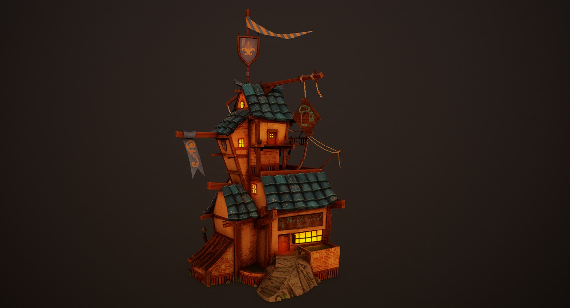 3D Cartoon Tavern - TurboSquid 1422016