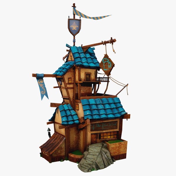 3D cartoon tavern - TurboSquid 1422016