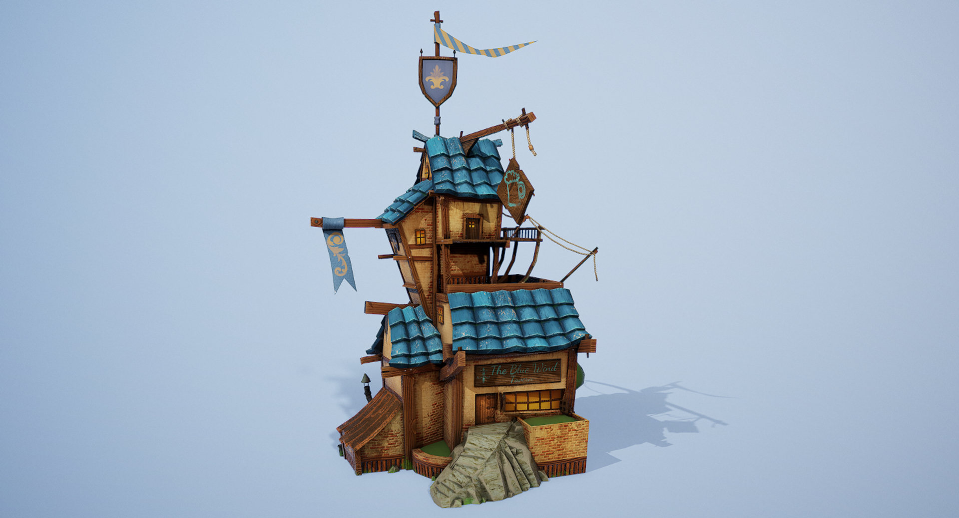 3D Cartoon Tavern - TurboSquid 1422016