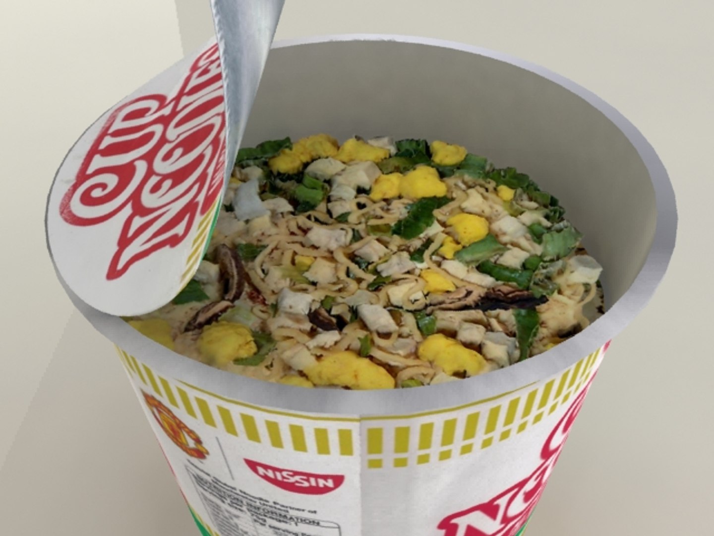 3d Nissin Instant Cup Noodles