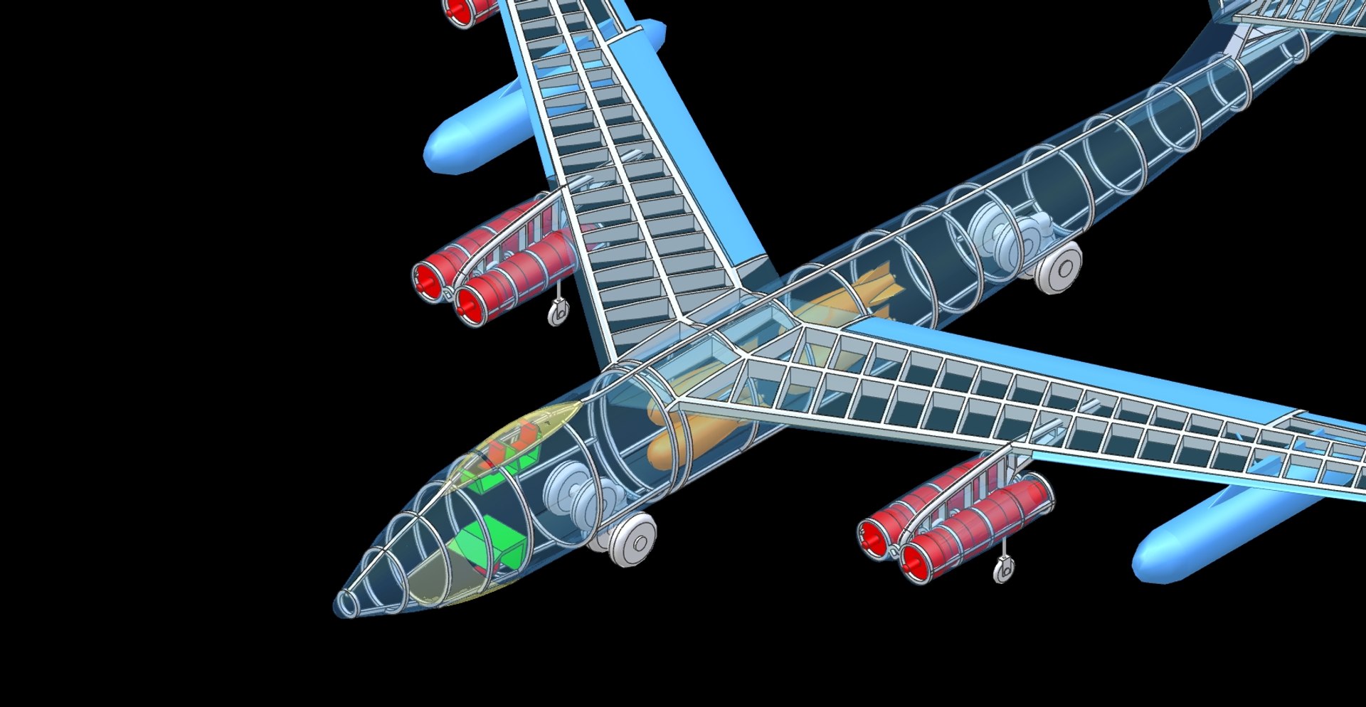 B-47 Bomber Aircraft Solid 3D Model - TurboSquid 1453590