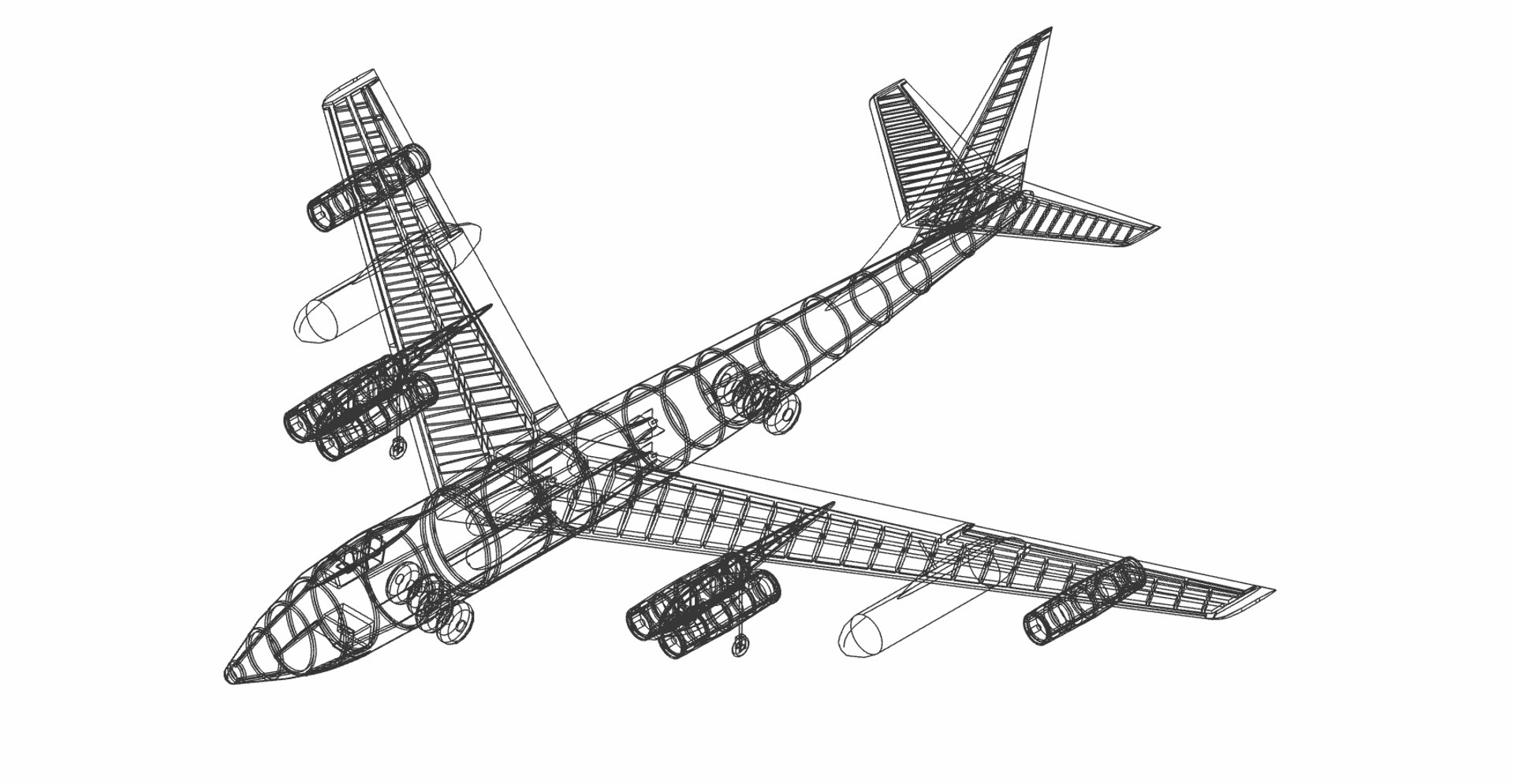 B-47 Bomber Aircraft Solid 3D Model - TurboSquid 1453590