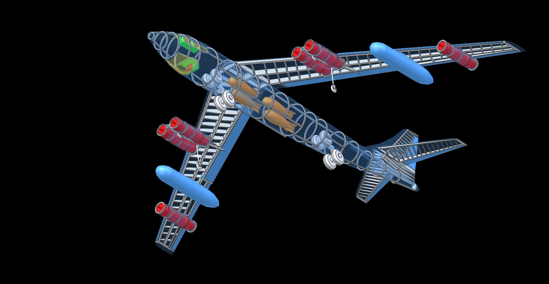 B-47 Bomber Aircraft Solid 3D Model - TurboSquid 1453590