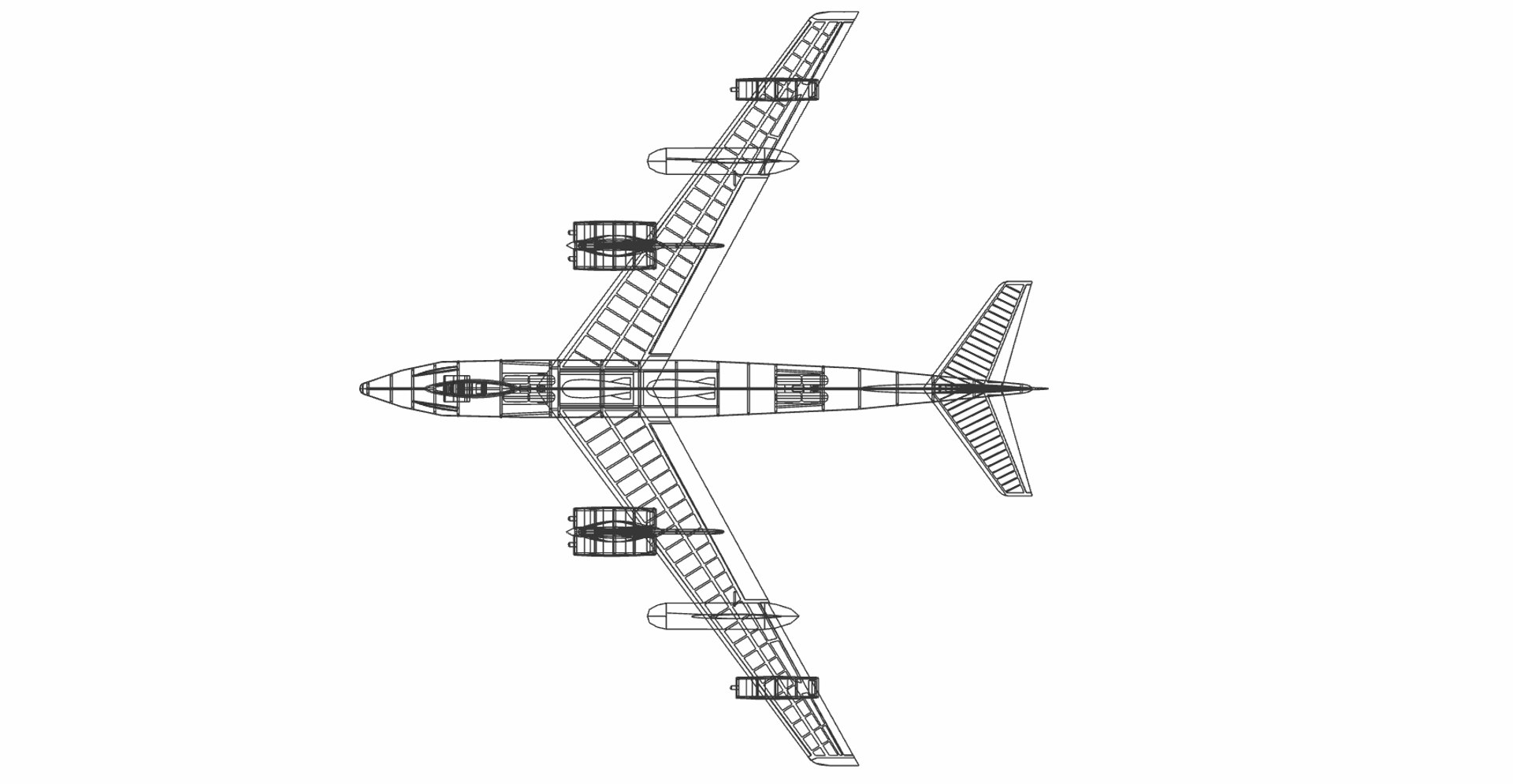 B-47 Bomber Aircraft Solid 3D Model - TurboSquid 1453590
