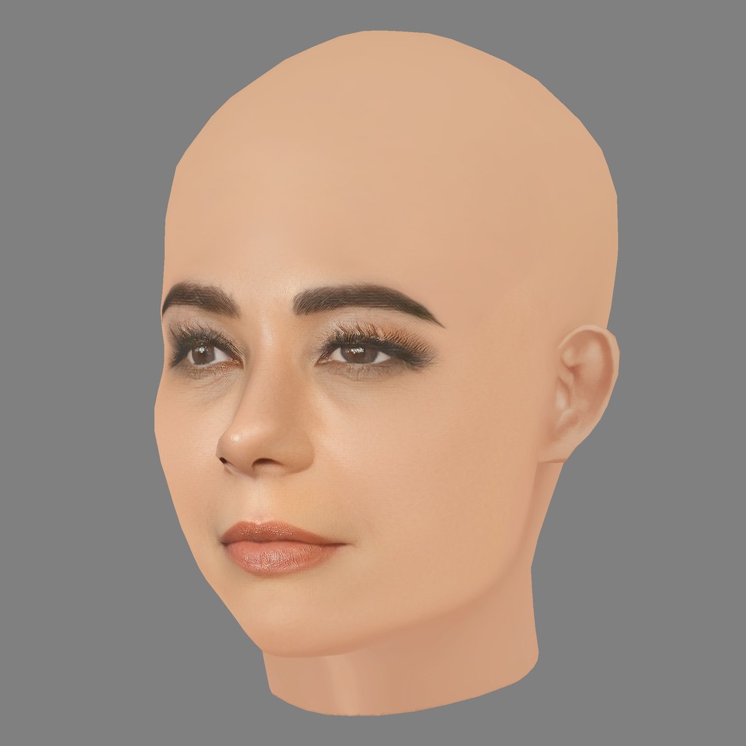 Marisol Nichols Head - No Hair - Low Poly Head For Game 3D Model ...