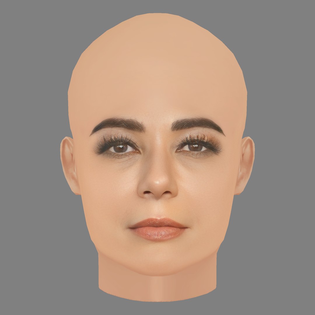 Marisol Nichols Head - No Hair - Low Poly Head For Game 3D Model ...