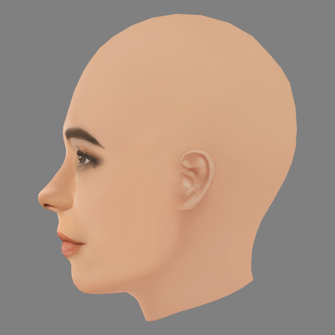 Marisol Nichols Head - No Hair - Low Poly Head For Game 3D Model ...