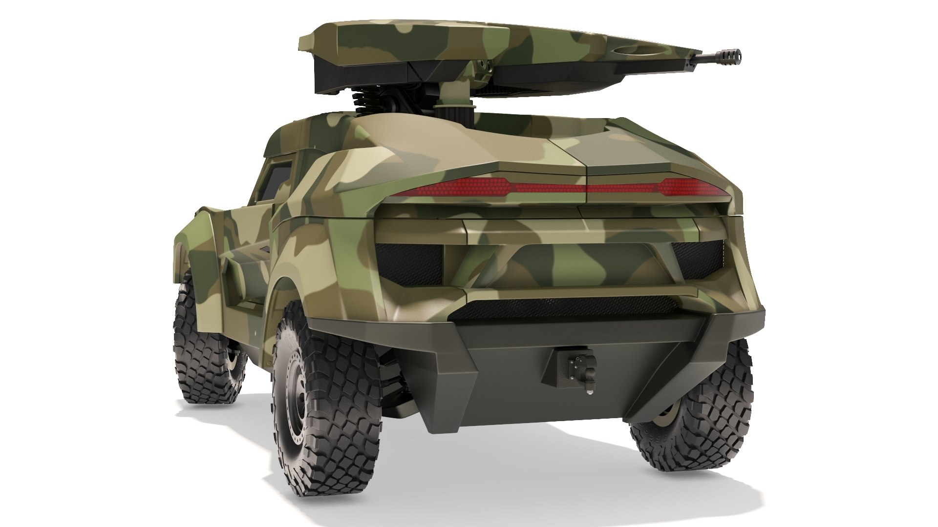 Military Interceptor Vehicle In Camouflage Rigged For Maya 3D Model ...
