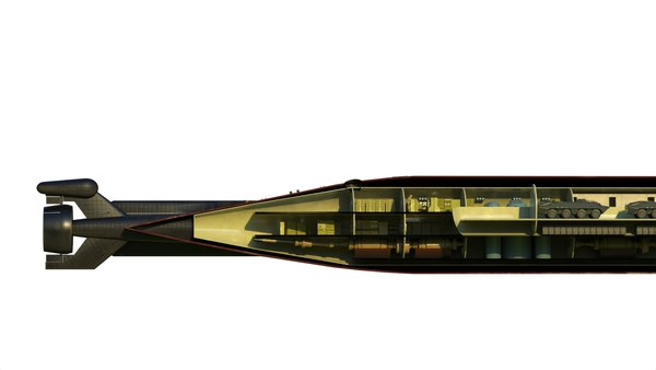 modelo 3d Submarino de transporte anfibio Proyecto 717 - TurboSquid 2186833