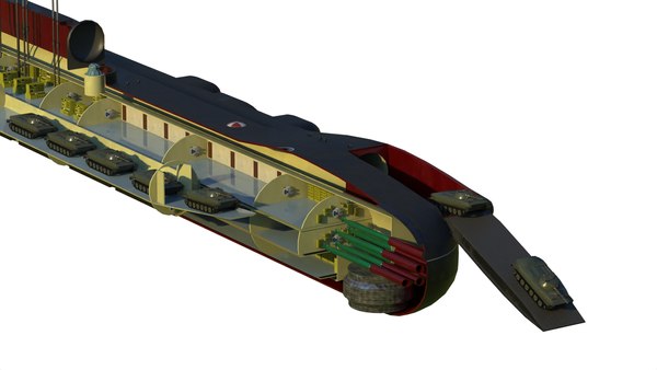 modelo 3d Submarino de transporte anfibio Proyecto 717 - TurboSquid 2186833