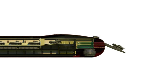 modelo 3d Submarino de transporte anfibio Proyecto 717 - TurboSquid 2186833