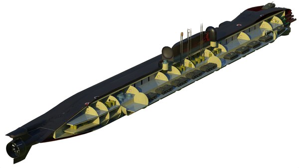 modelo 3d Submarino de transporte anfibio Proyecto 717 - TurboSquid 2186833