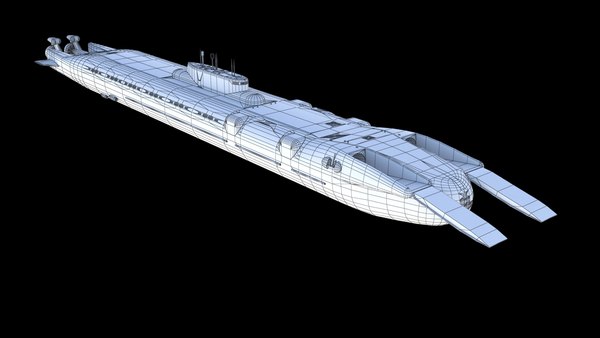 modelo 3d Submarino de transporte anfibio Proyecto 717 - TurboSquid 2186833