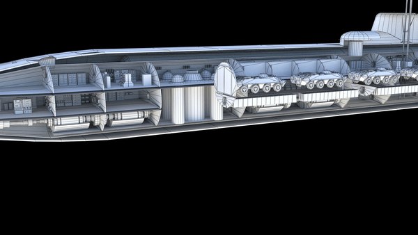 modelo 3d Submarino de transporte anfibio Proyecto 717 - TurboSquid 2186833