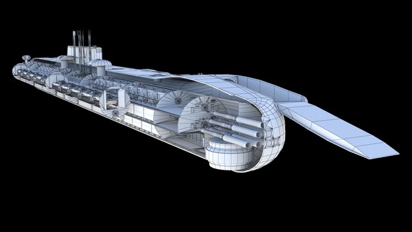 modelo 3d Submarino de transporte anfibio Proyecto 717 - TurboSquid 2186833